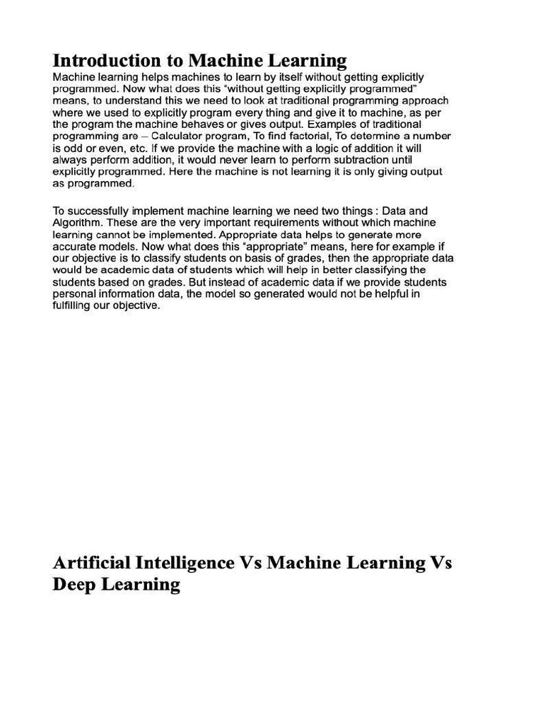 Introduction Ml Pdf