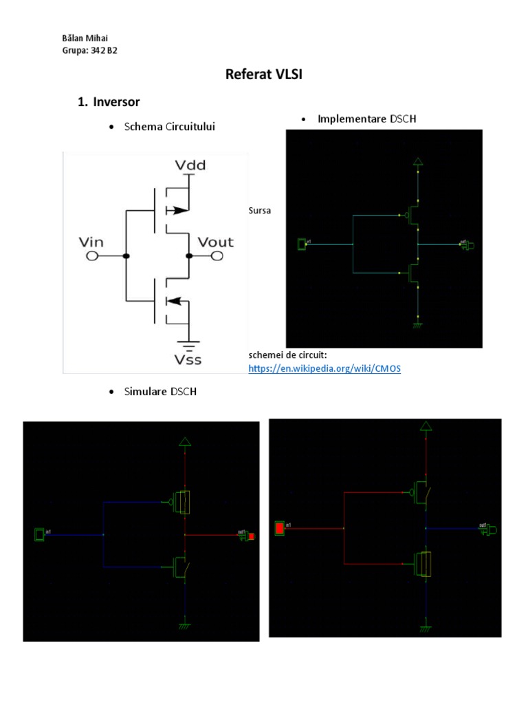 Bălan Mihai 342B2 Referat VLSI | PDF | Electrical Engineering | Integrated Circuit
