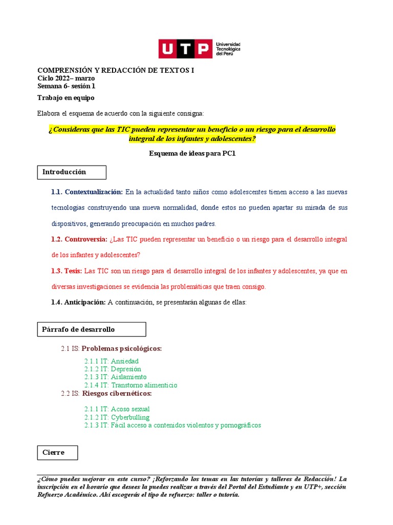 S06.s1-Esquema para PC1 (Material) 2022 Marzo | PDF