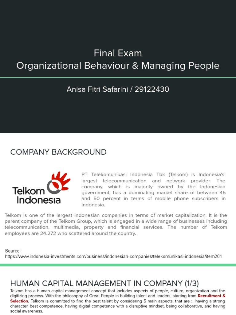 Final Exam Organizational Behaviour & Managing People | PDF | Mentorship | Competence (Human ...