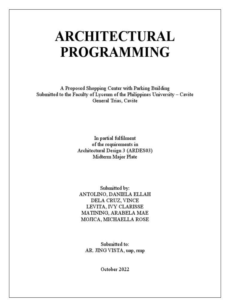 Architectural Programming | PDF | Retail | Online Shopping