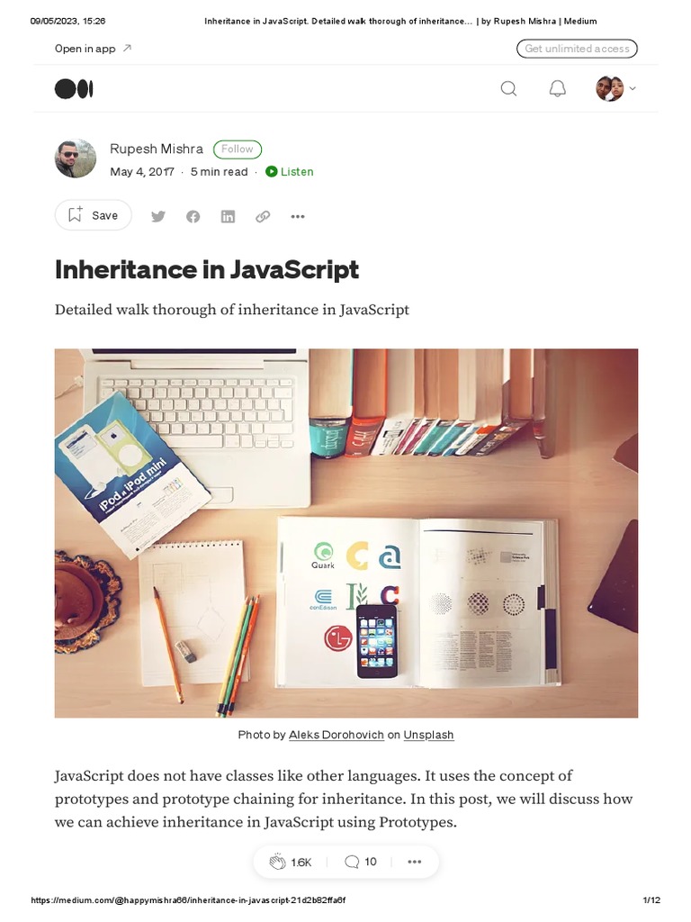 Inheritance in JavaScript. Detailed Walk Thorough of Inheritance - by ...