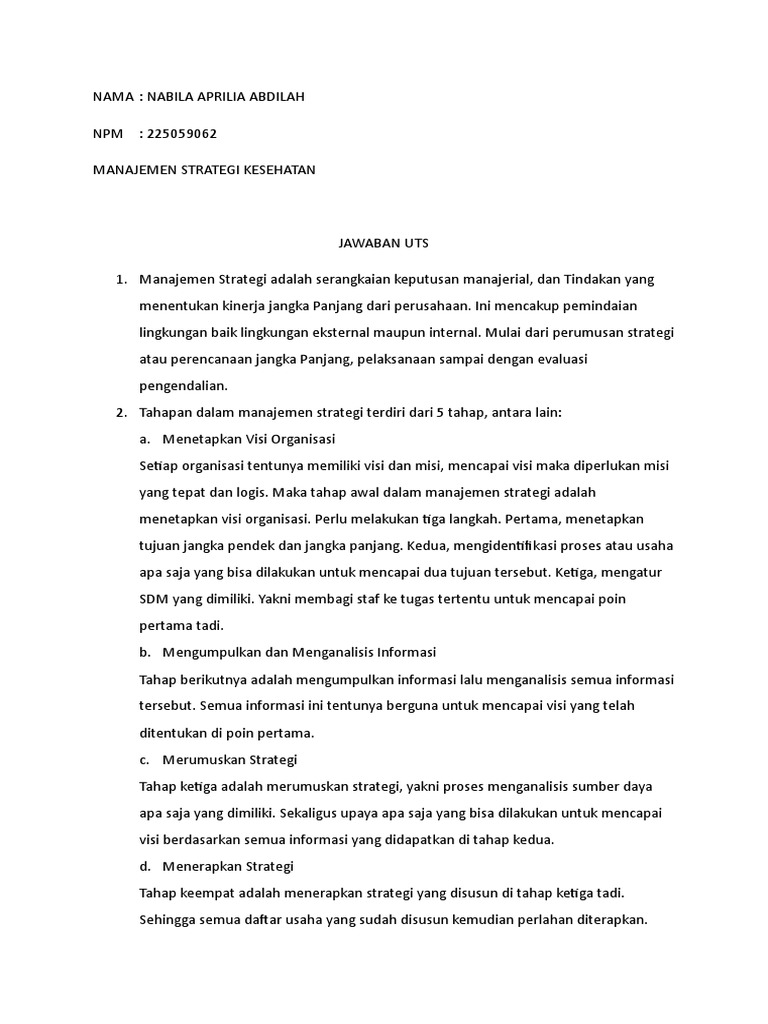 Nabila Aprilia 225059062 Man Strategi | PDF