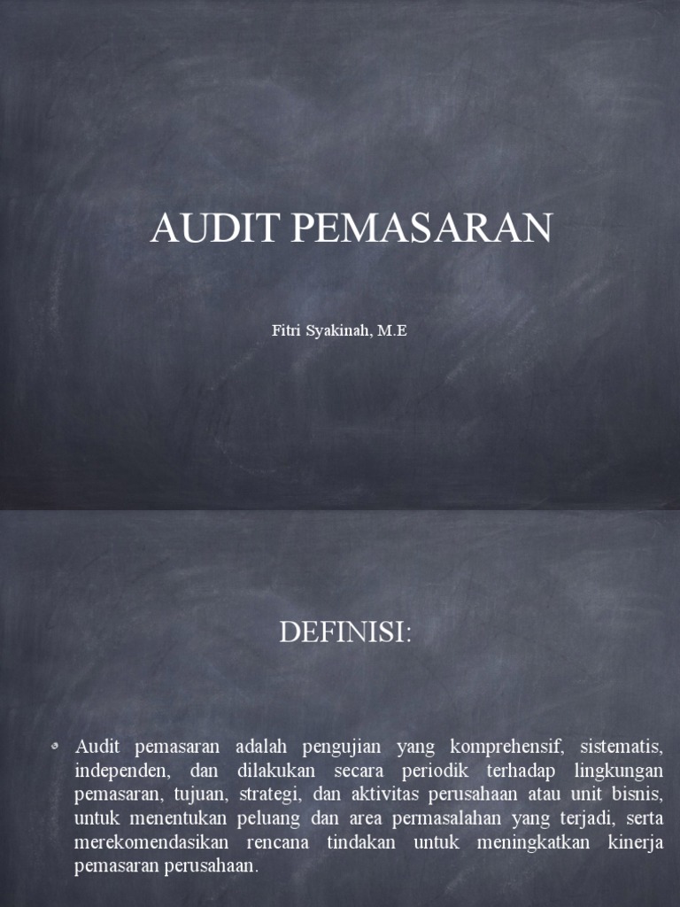 6 Audit Pemasaran | PDF