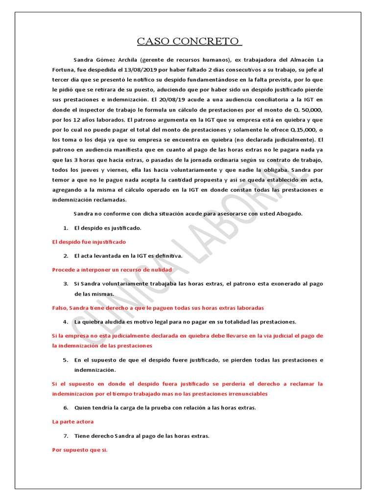 Caso 6 | PDF | Derecho