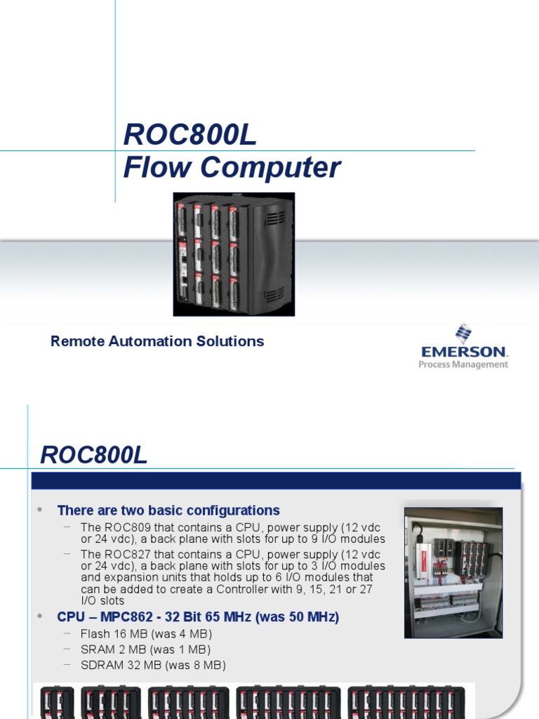 03 ROC800L Liquid - Flow - Computer - Sales - Training - V4 | PDF ...