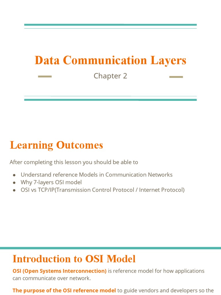 Data Communication Layers | PDF | Osi Model | Internet Protocol Suite