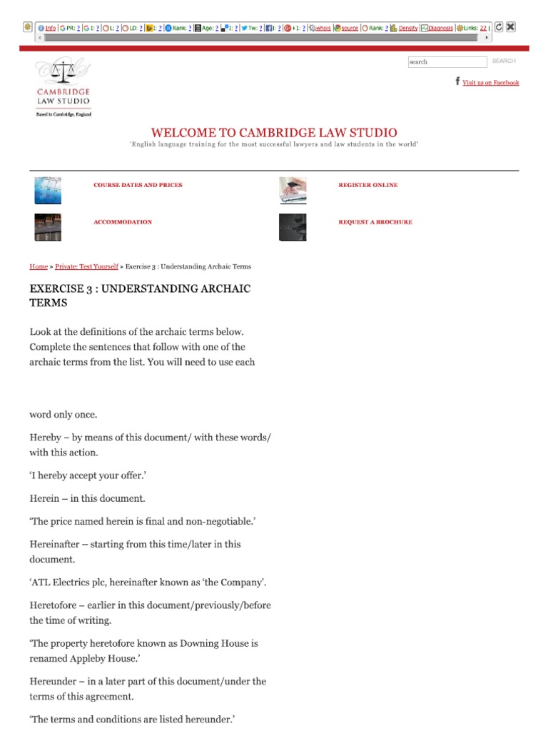 Bai Tap Tieng Anh Chuyen Nganh Luat Cambridge 3 | PDF