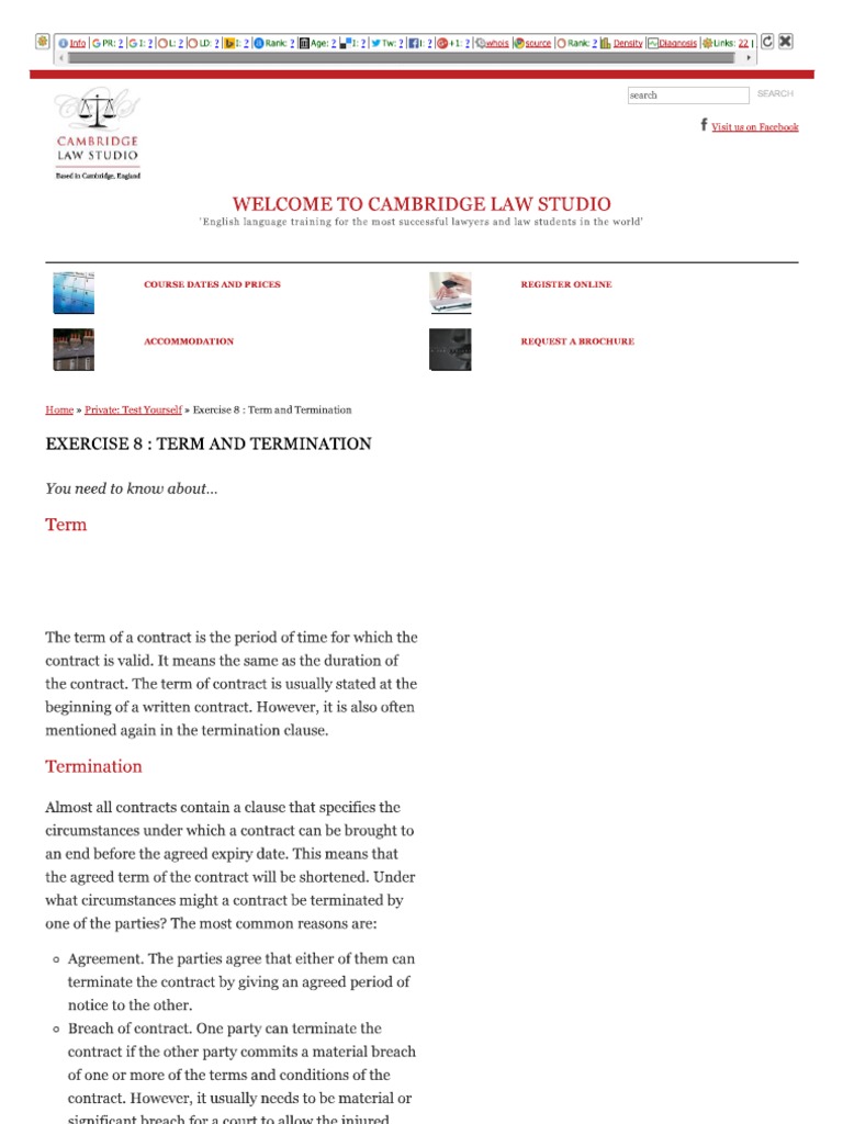 Bai Tap Tieng Anh Chuyen Nganh Luat Cambridge 8 | PDF