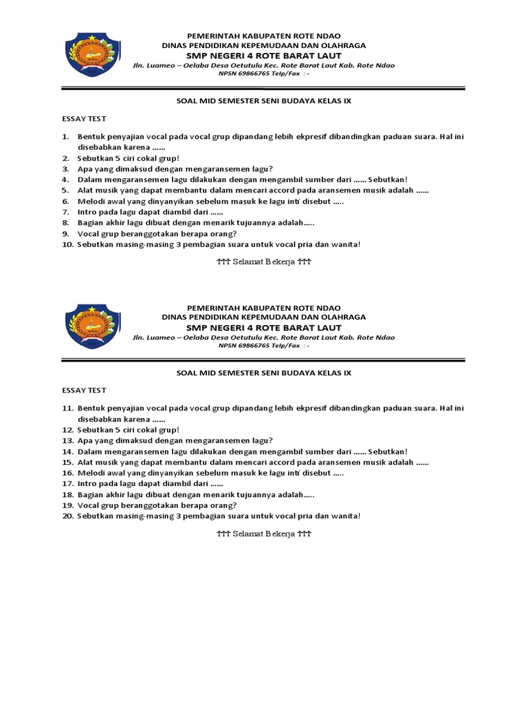 Soal Mid SBD | PDF | Kajian Bahasa Asing