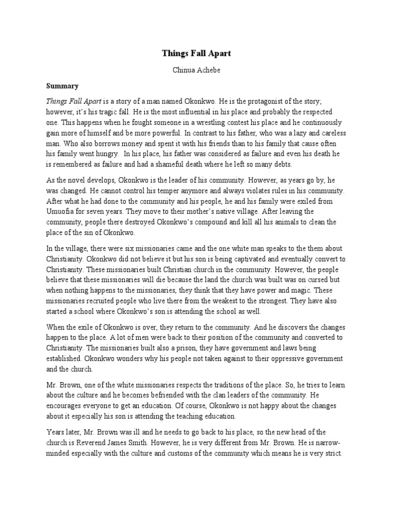 Things Fall Apart | PDF