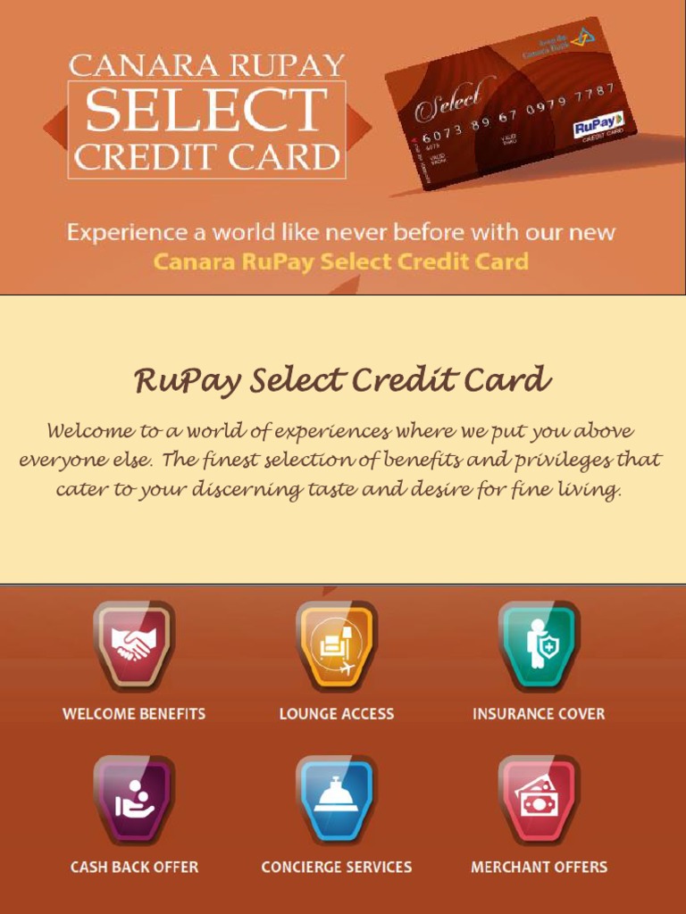 Rupay Select Credit Card | PDF