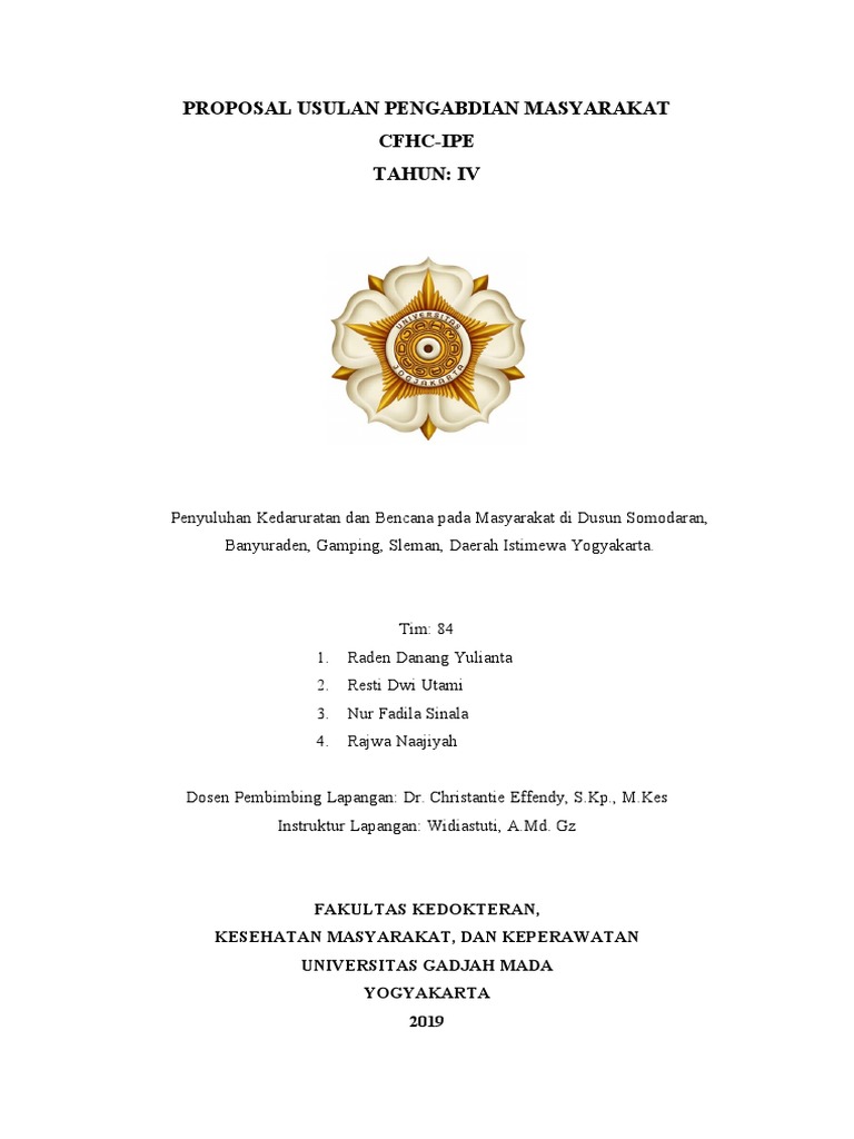 Proposal Usulan Pengabdian Masyarakat Cfhc-Ipe Tahun: Iv | PDF | Kesehatan Holistik