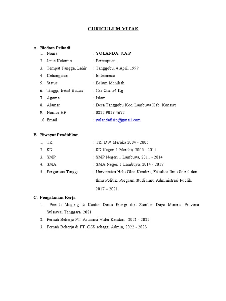 Curiculum Vitae | PDF