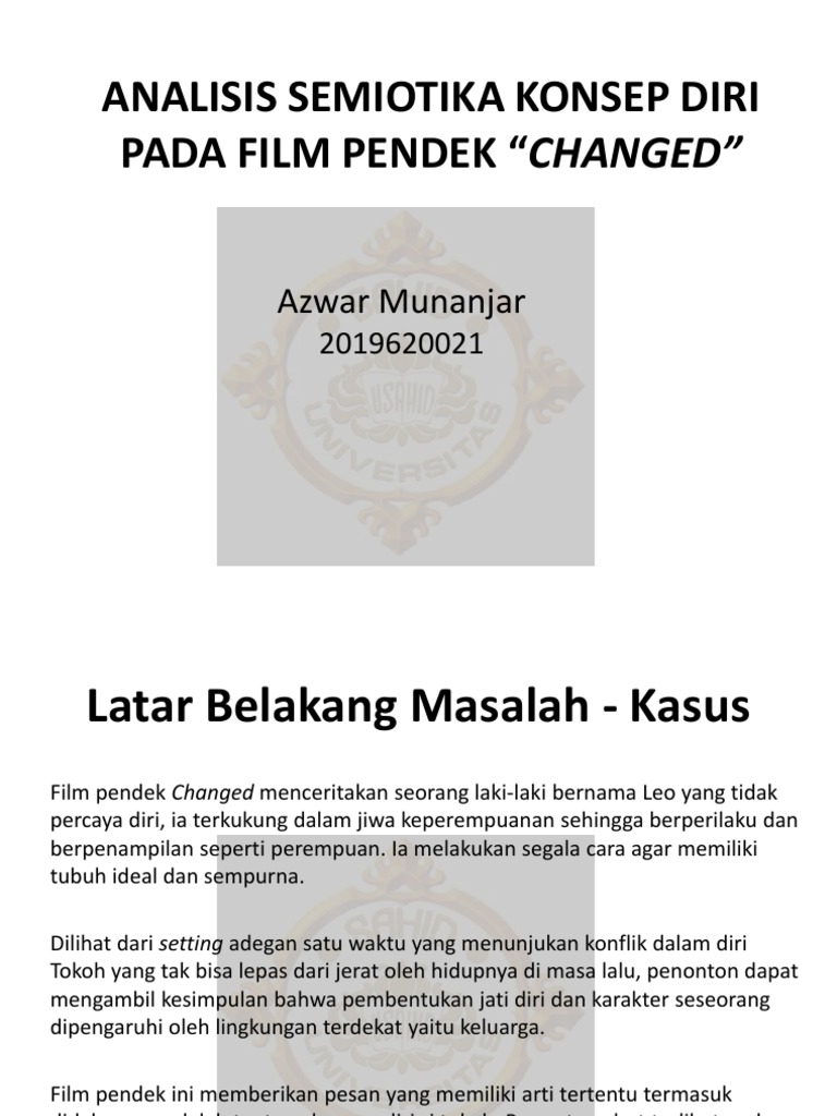 Contoh Kerangka Penelitian - ANALISIS SEMIOTIKA KONSEP DIRI PADA FILM PENDEK (UTS) | PDF