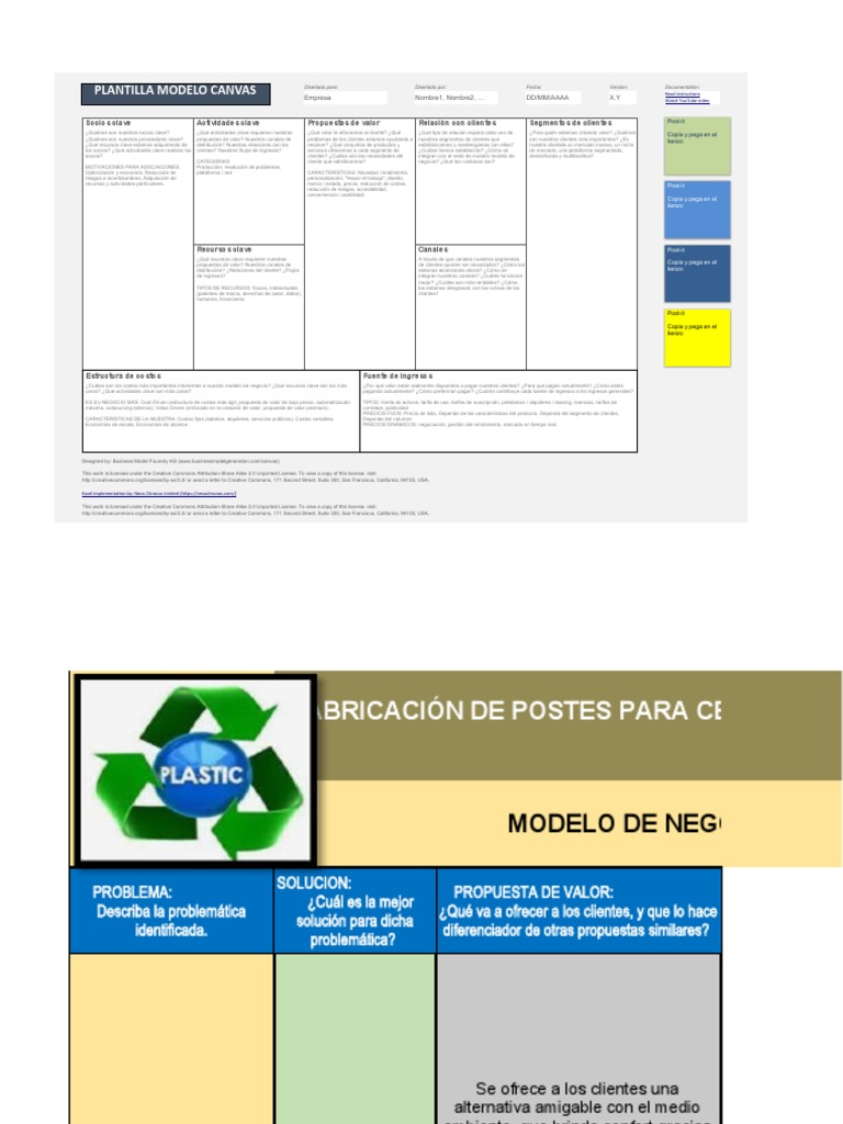 Plantilla-Modelo-Canvas-Excel Unad | PDF | Marketing | Cliente
