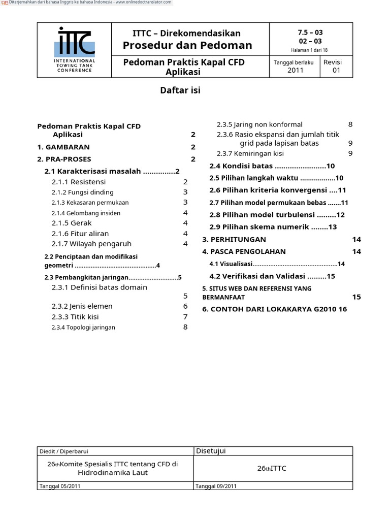 ITTC Guidelines CFD - En.id | PDF