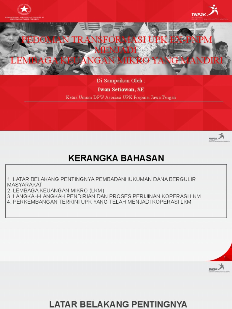 Transformasi Upk Menjadi Koperasi LKM | PDF