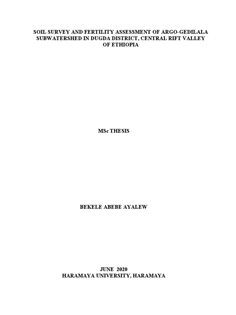 Bekele Abebe Ayalew | PDF | Soil | Porosity
