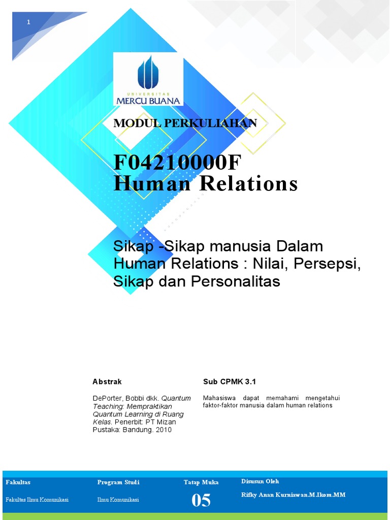 5.human Relations | PDF | Pengembangan Diri