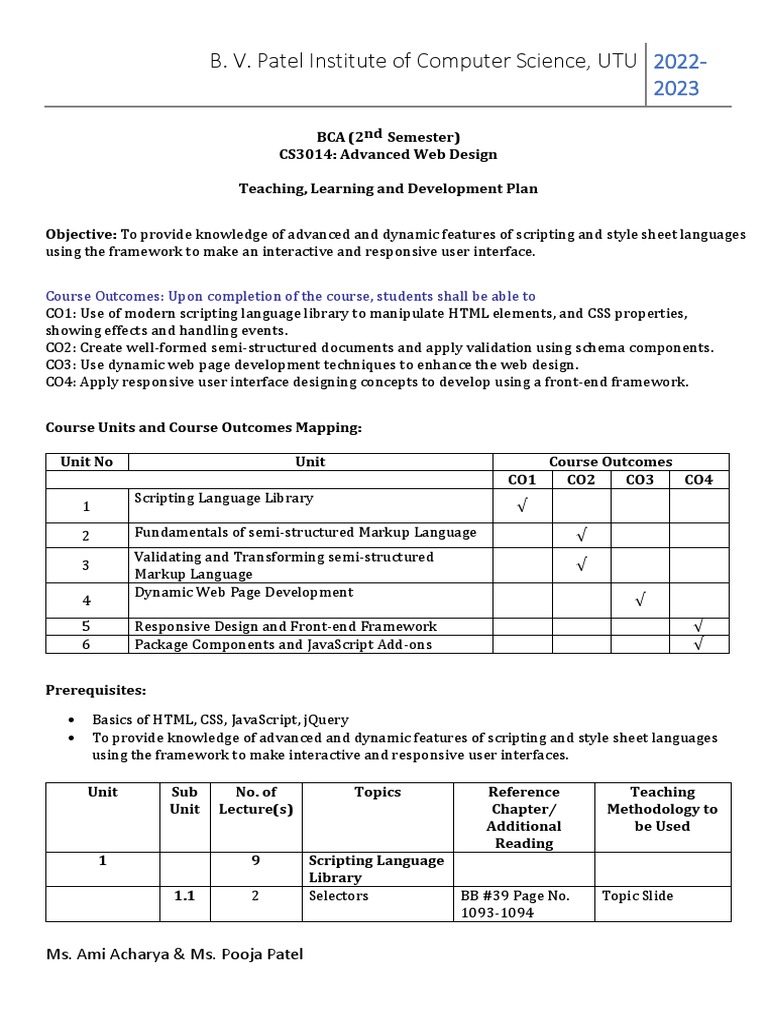 CS3014 - Advance Web Design - LP - AP | PDF | World Wide Web | Internet & Web