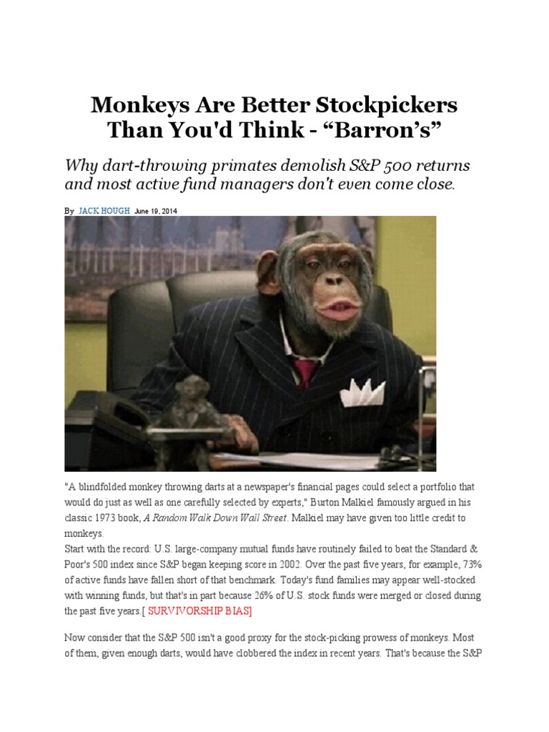 L1 Module X Mini-Case Any Monkey Can Beat The Market | PDF | Stock Market Index | Financial Risk