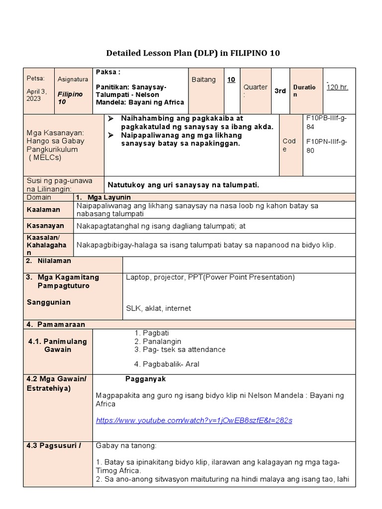 Kim LP Sanaysay at Talumpati Final | PDF