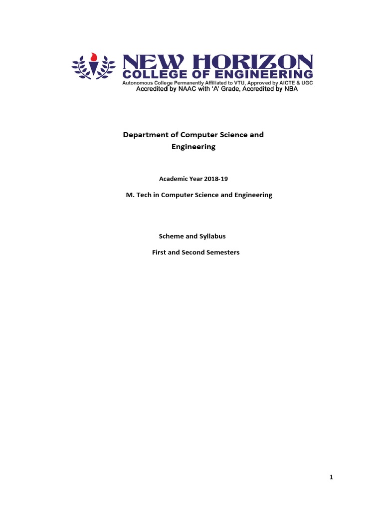 M.Tech CSE 1st Year 2018 19 | PDF | Cloud Computing | Computer Network