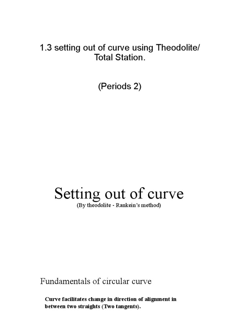 Setting Out Circular Curves in Surveying | PDF | Angle | Trigonometry