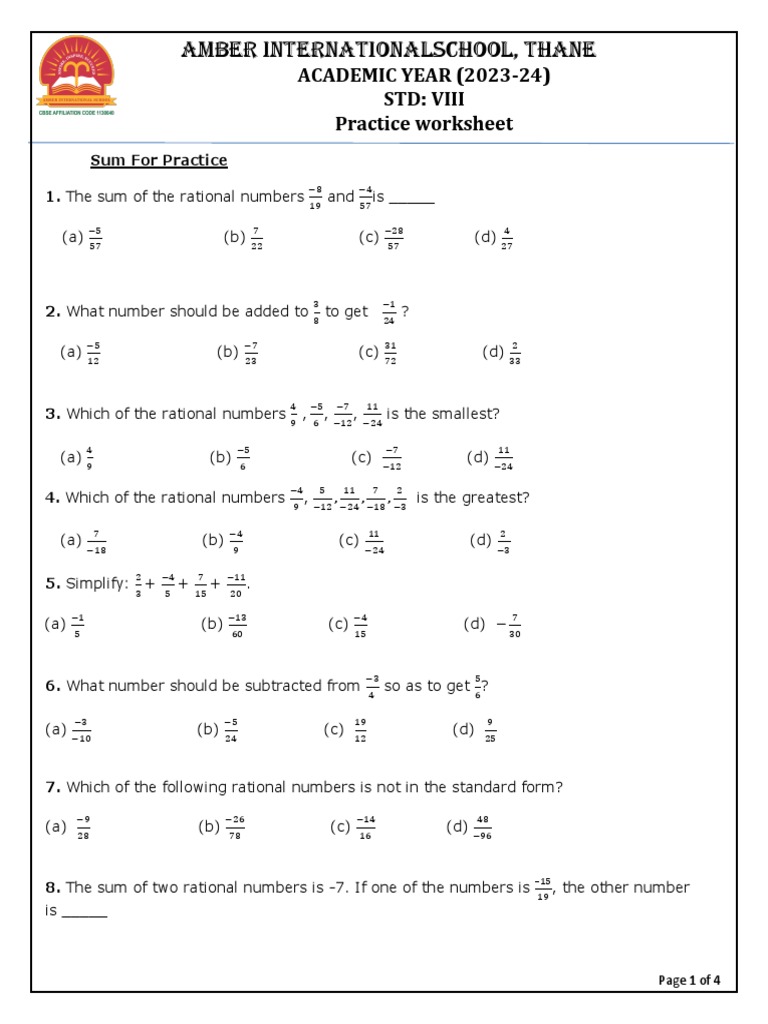 Asm 10 | PDF | Numbers | Rational Number
