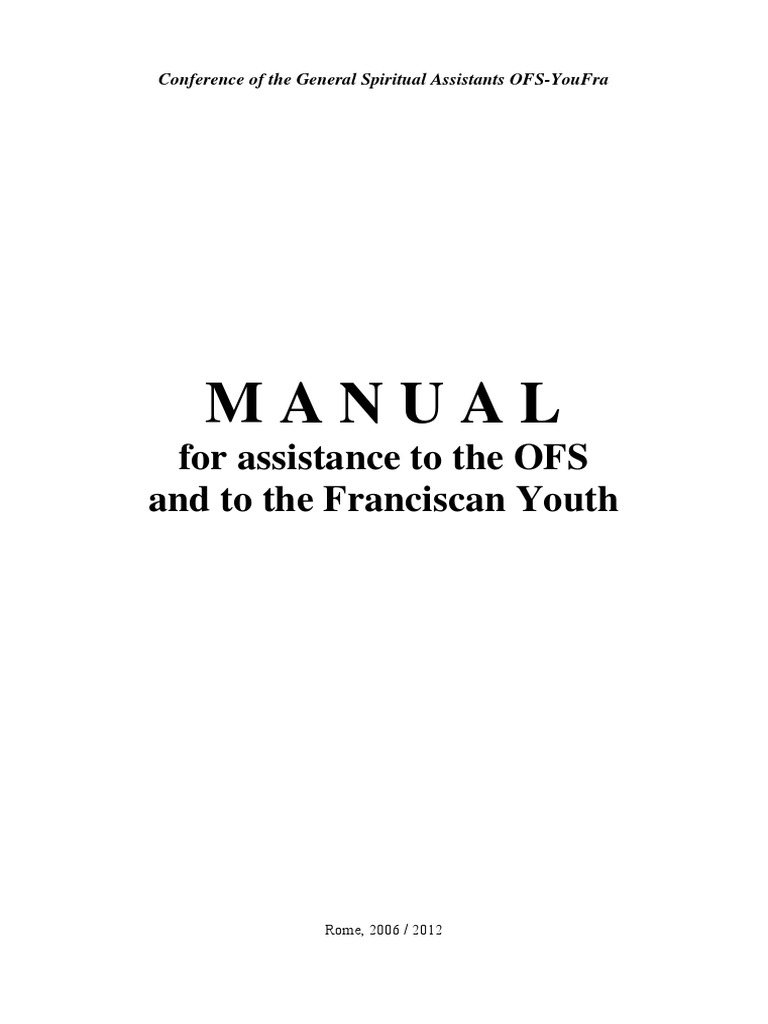 Manual For Assistance To The SFO and To YouFra EN | PDF | Penance ...
