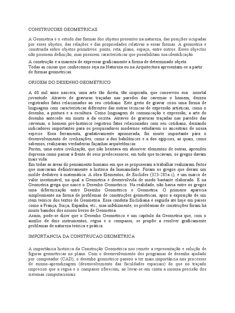 Construcoes Geometricas | PDF | Geometria | Desenho