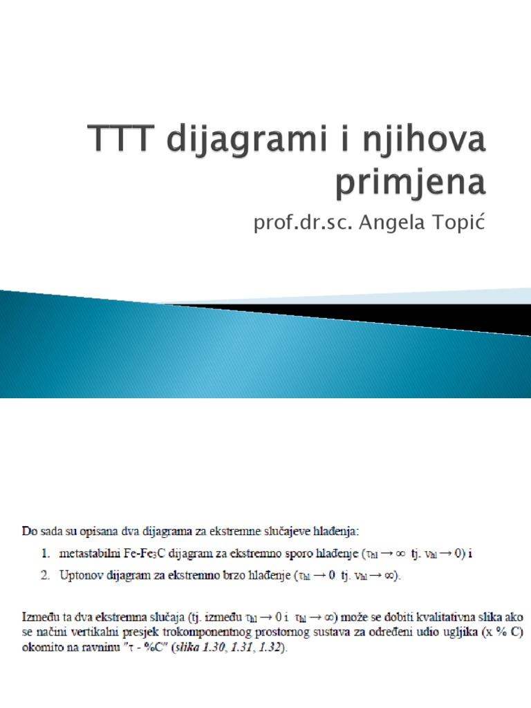 To - TTT Dijagrami I Njihova Primjena | PDF