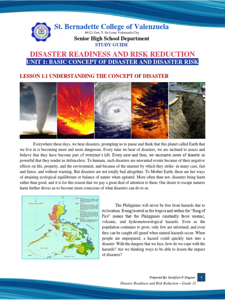 Unit 1 Basic Concept of Disaster and Disaster Risk 2 | PDF | Hazards ...