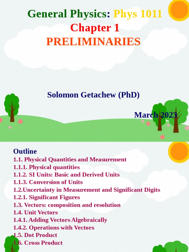 General Physics Chapter 1 | PDF | Euclidean Vector | Significant Figures