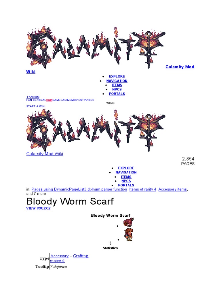 Bloody Worm Scarf Calamity | PDF