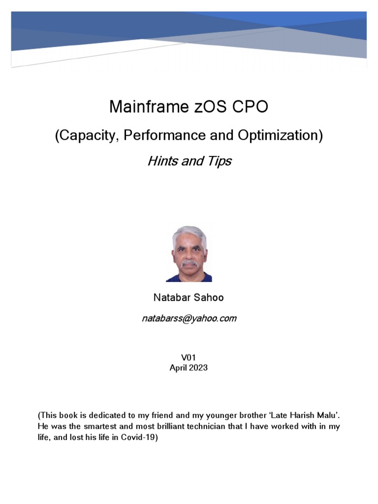 Mainframe zOS CPO - Hints and Tips-3 | PDF | Central Processing Unit ...