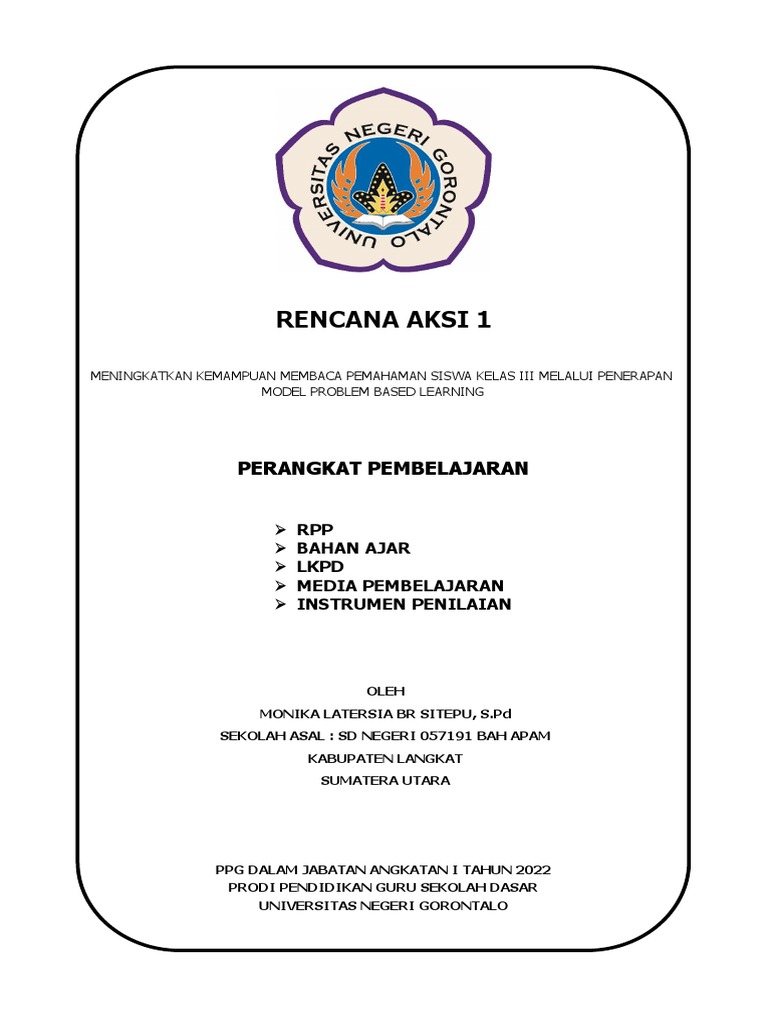 Rencana Aksi 1 | PDF
