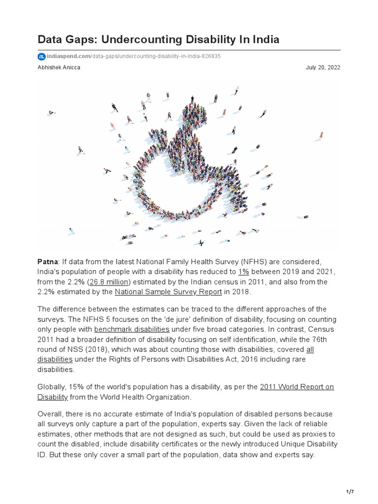 Nfhs 5 Data Gaps Undercounting Disability In India Indiaspend Abhishek