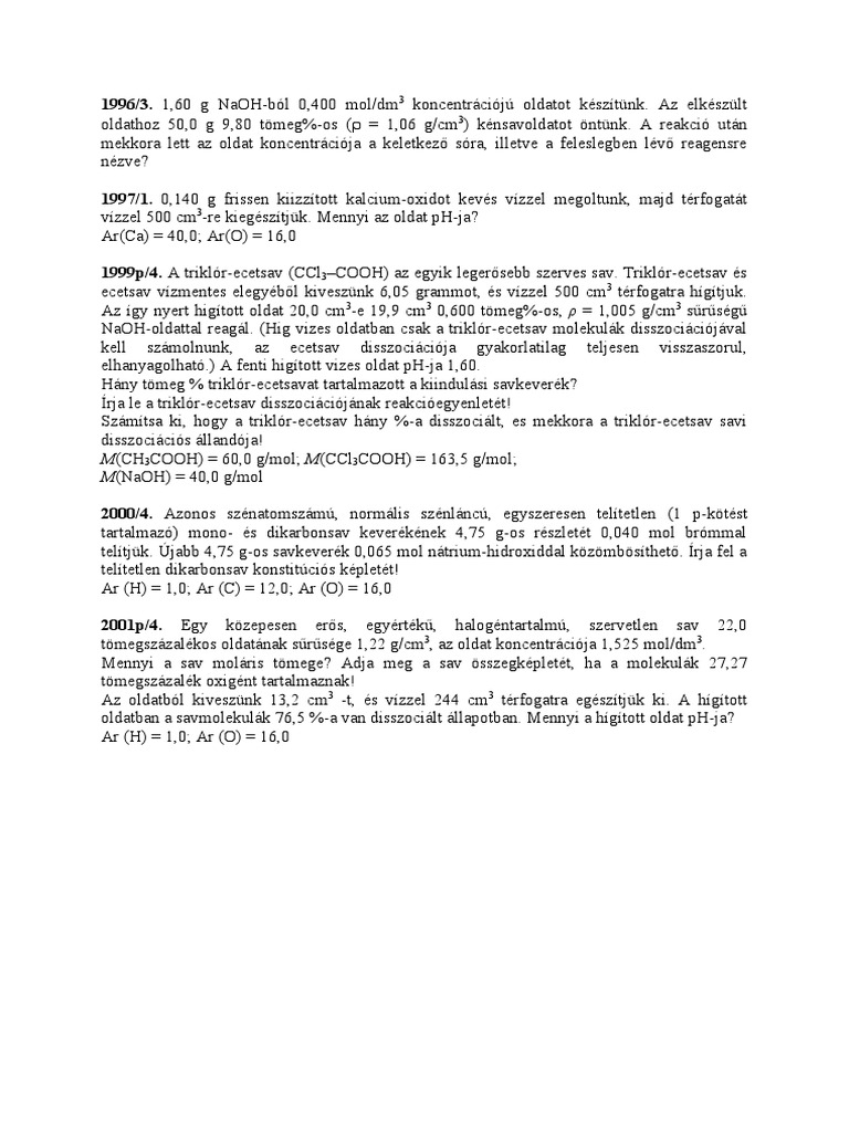 M (CH M (Naoh) 40,0 G/Mol | PDF
