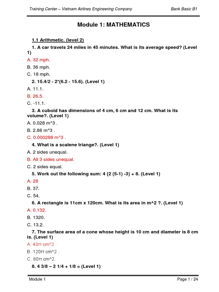 Module01-Mathematics - 180 | PDF | Elementary Mathematics | Elementary Geometry