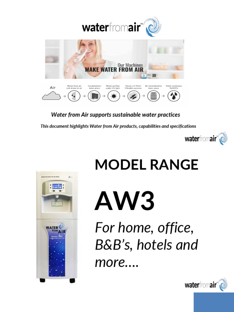 WFA Equipment Specifications | PDF | Water | Humidity