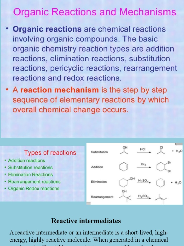 Types of Reactive Intermediates in Organic Chemistry | PDF | Chemical ...