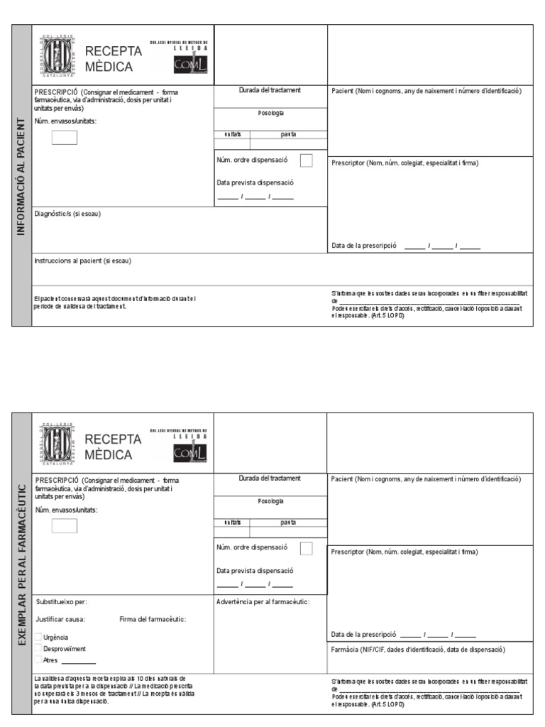 Recepta Medica Cat | PDF