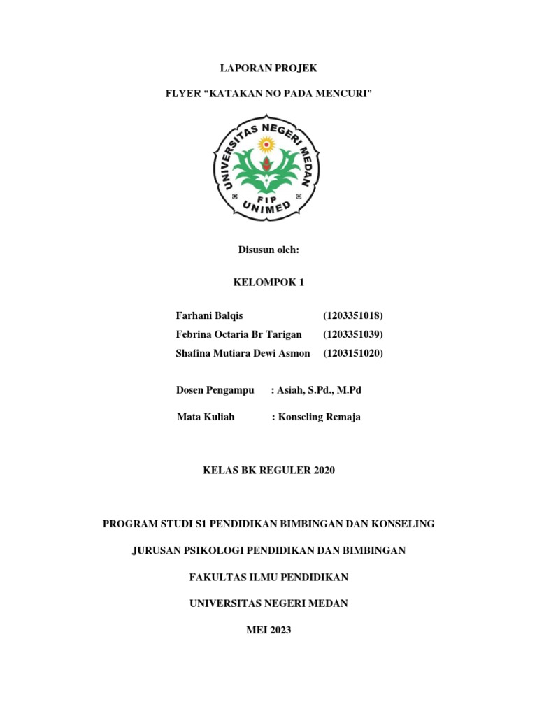 Laporan Tugas Projek KLP 1 | PDF