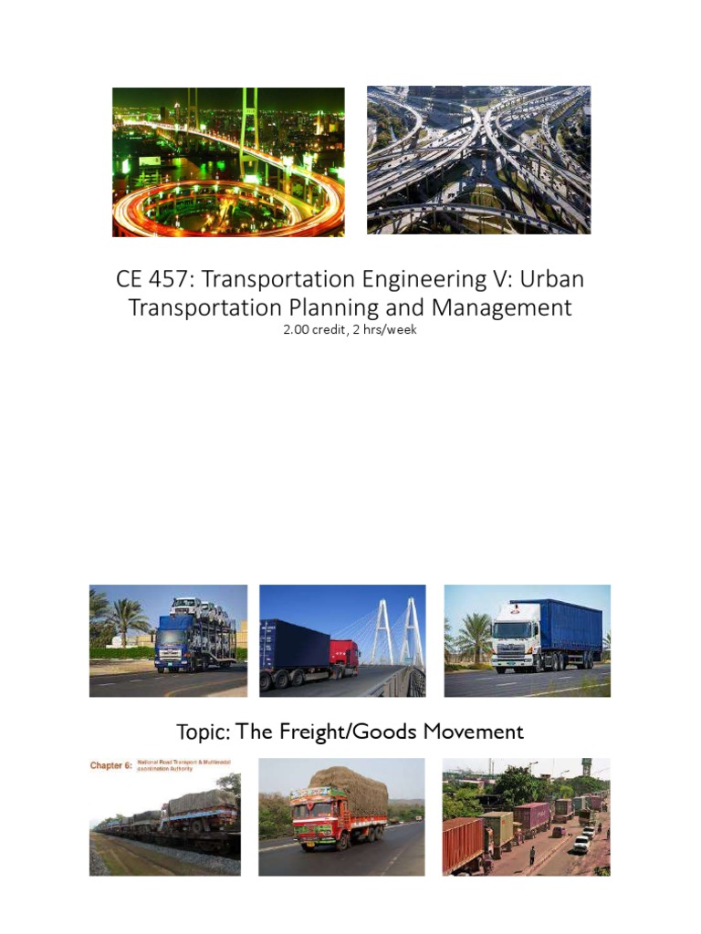 Urban Goods Movement Challenges | PDF | Transport | Cargo