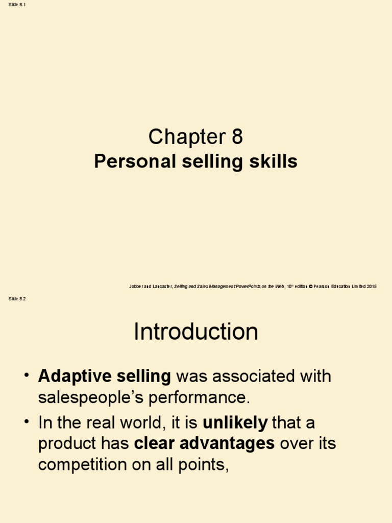 Personal Selling Skills | PDF | Sales | Communication