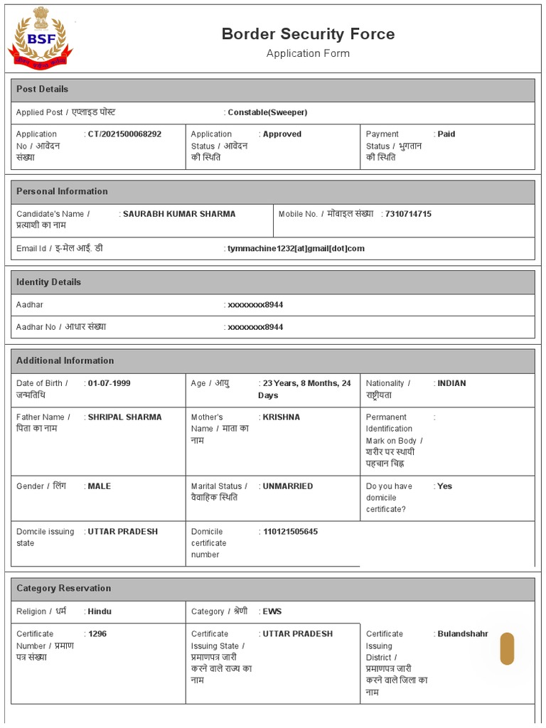 BSF - Preview Saurav | PDF