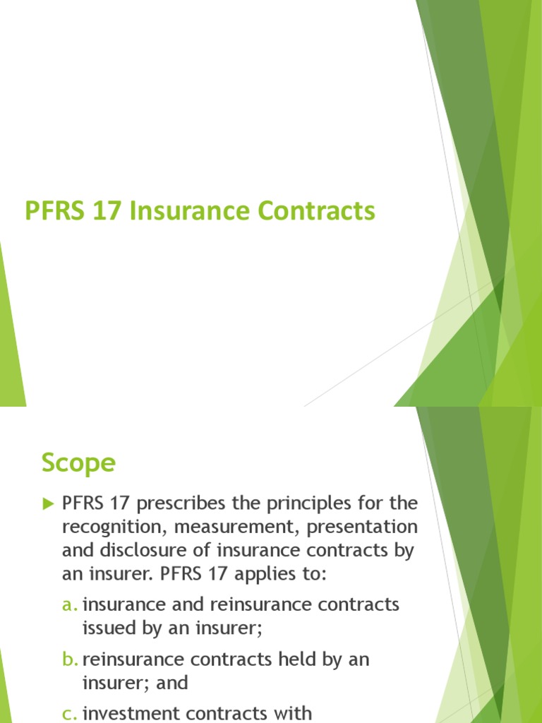 PFRS 17 - Insurance Contracts | PDF | Insurance | Reinsurance