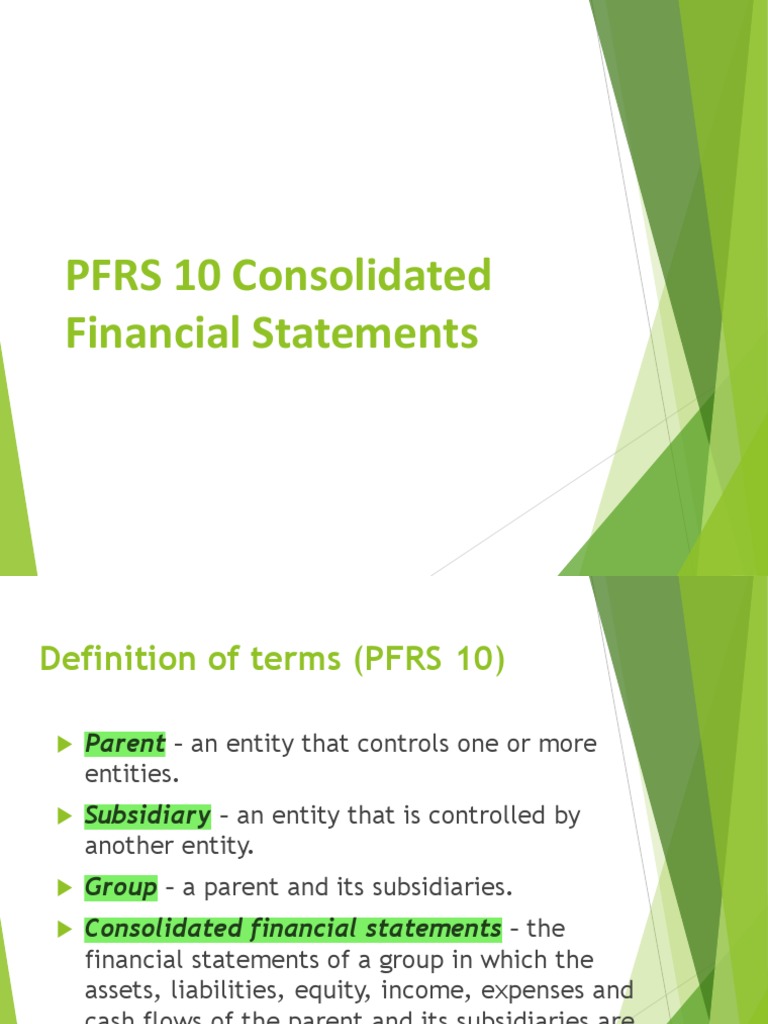 PFRS 10 - Consolidate FS | PDF | Financial Statement | Equity (Finance)